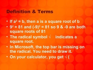 Square Roots | PPT