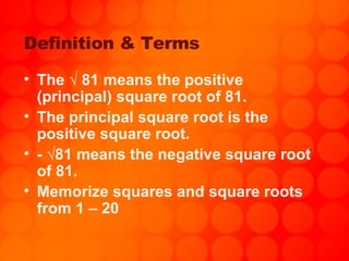 Square Roots | PPT