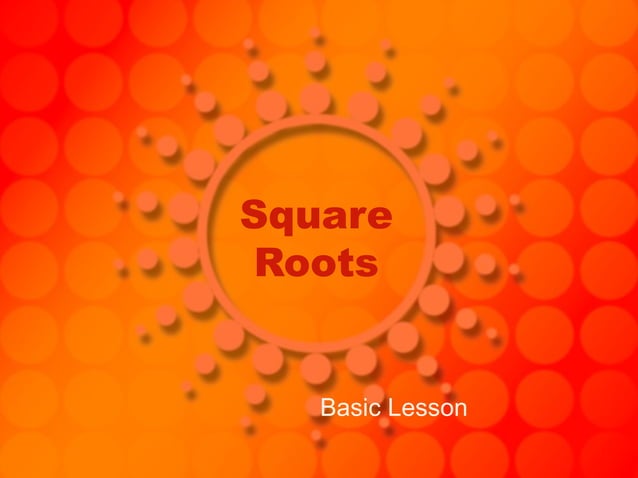 Square roots | PPT | Science
