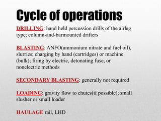 Square set stoping | PDF