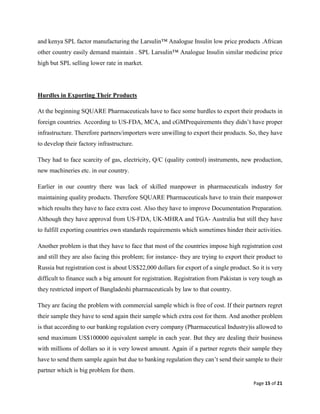 SQUARE Pharmaceuticals Ltd Wholly owned subsidiary entry mode Africa ...