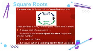 Square and Cube Roots focus on principal roots.pptx