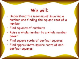 Square and square roots | PPT