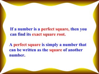 Square and square roots | PPT