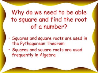Square and sq root | PPT