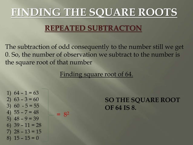 Square and square root | PPT