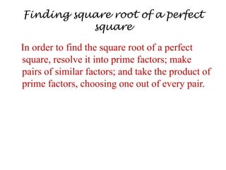 Square and square roots viii | PPTX