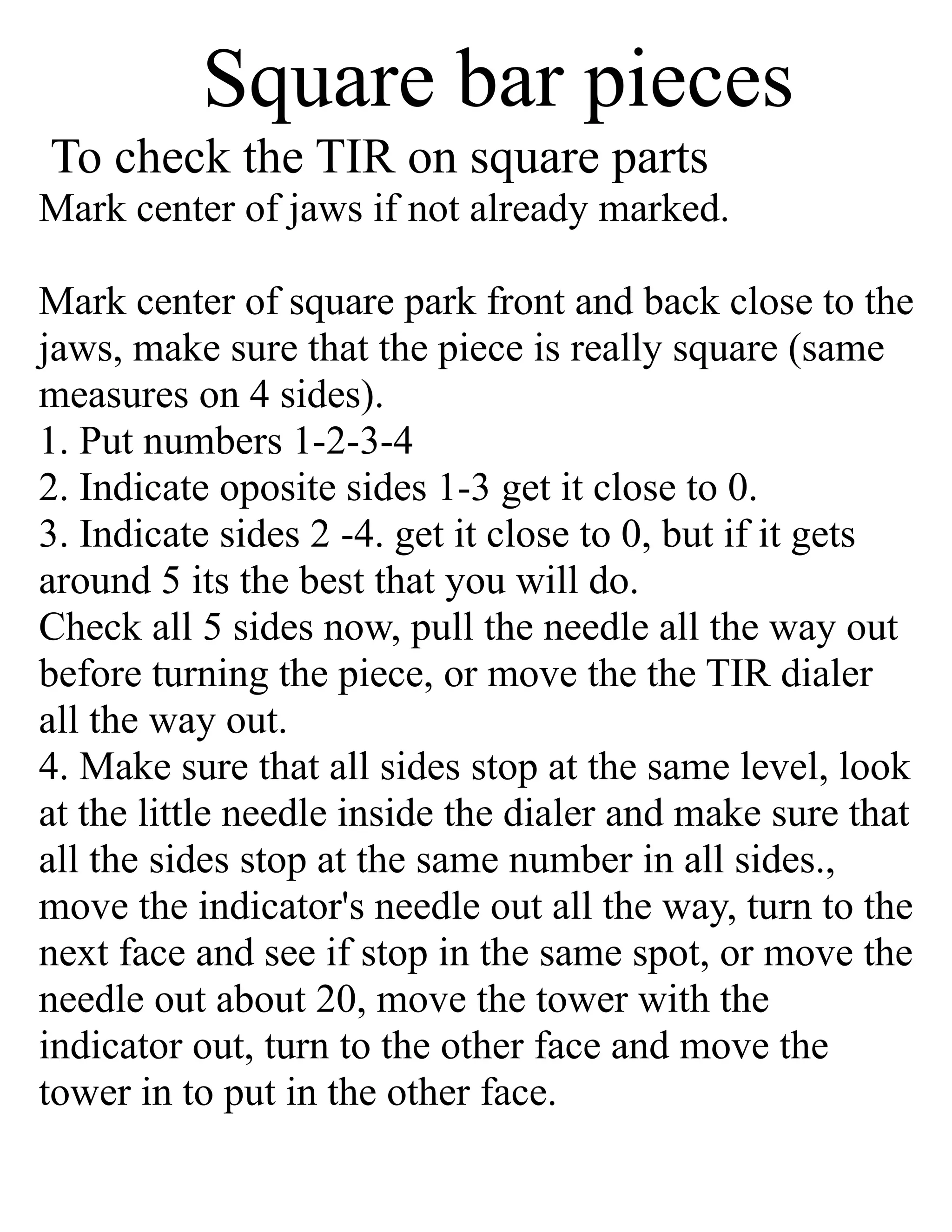 How to make Square bar pieces | PDF