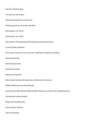 Square Enamel Cast Iron Casserole Modern Design Meets Timeless Cast ...