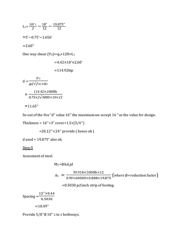 Square footing design | DOCX