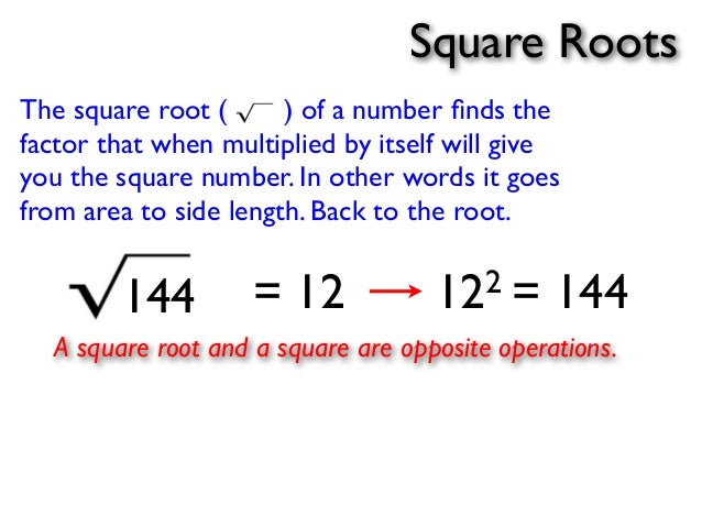 From Square Numbers to Square Roots (Lesson 2)