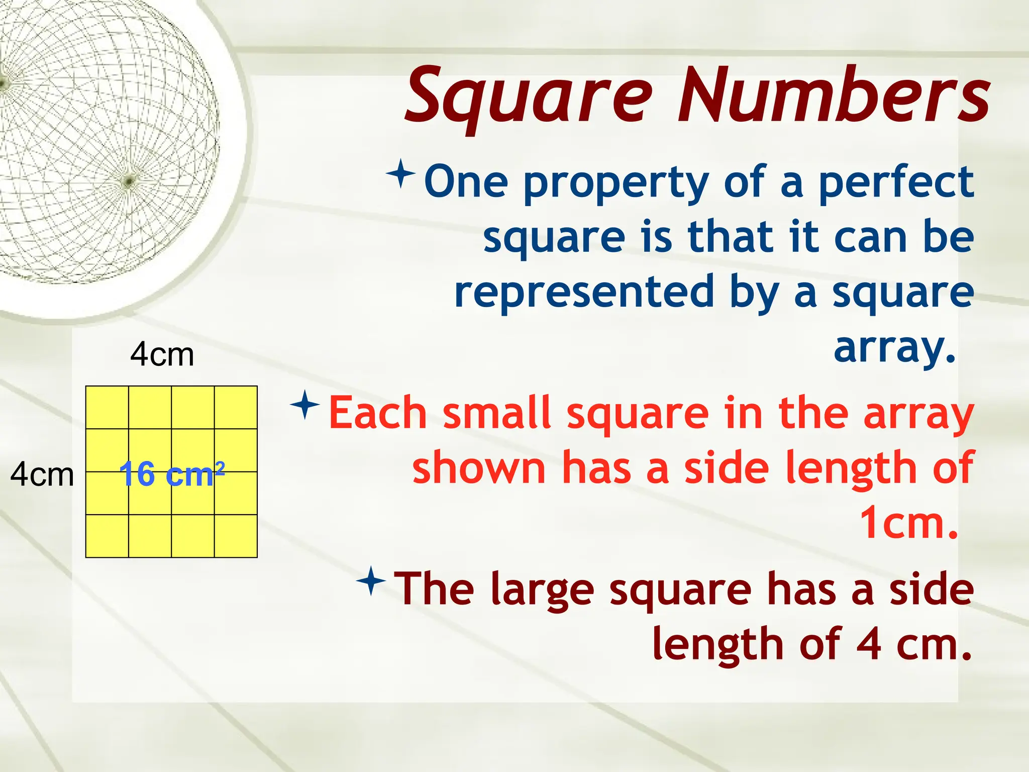 Grade 4 primary and middle grades Square Numbers.ppt