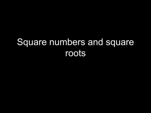 Square Numbers (Gold) | PPT