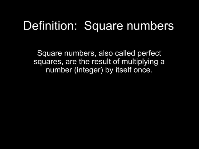 Square Numbers (Gold) | PPT