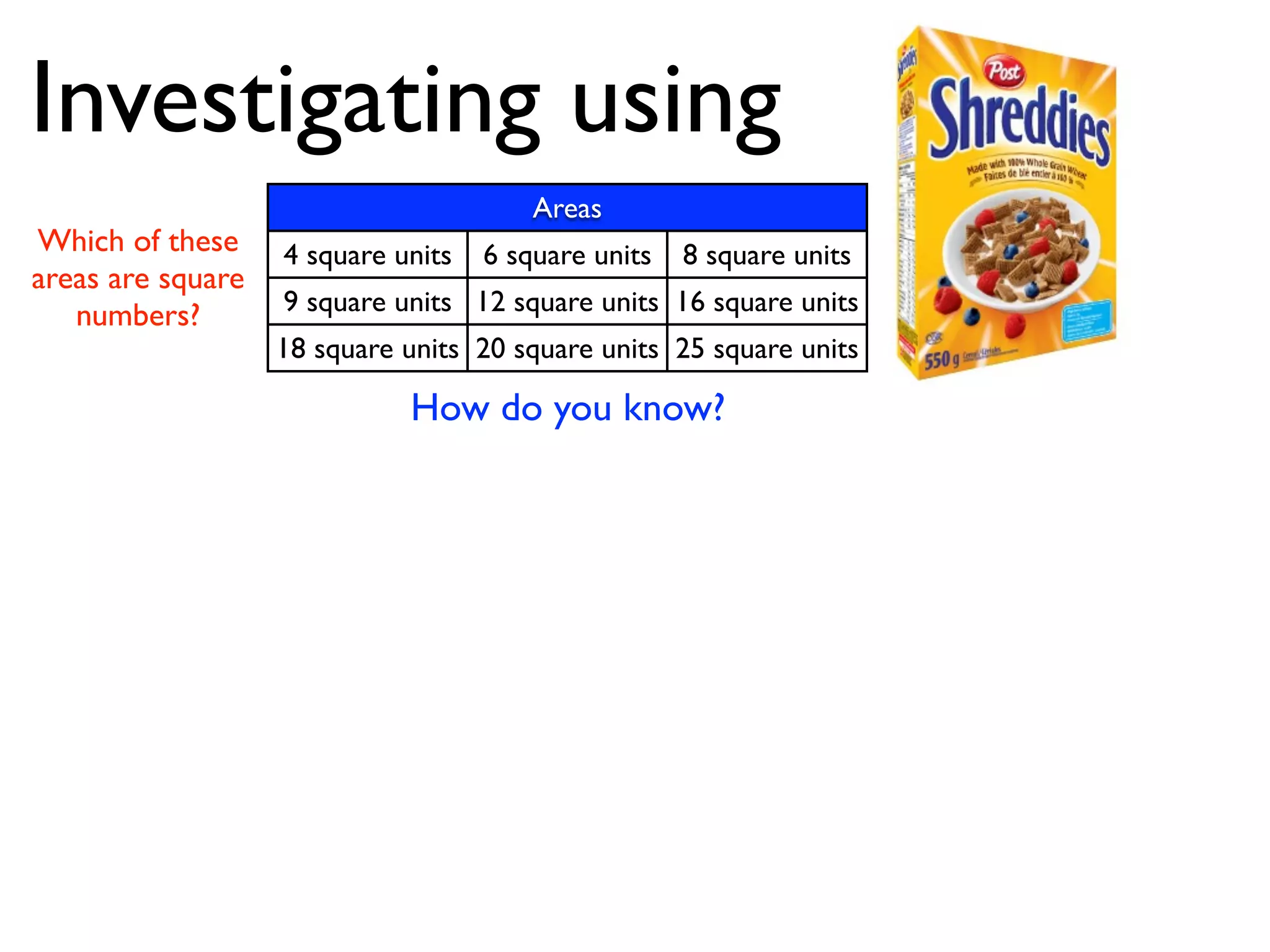 Understanding Square Numbers (Lesson 1) | PDF