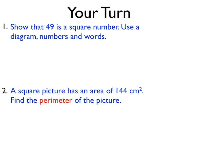 Understanding Square Numbers (Lesson 1) | PDF