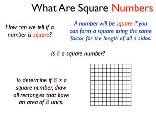 Understanding Square Numbers (Lesson 1) | PDF