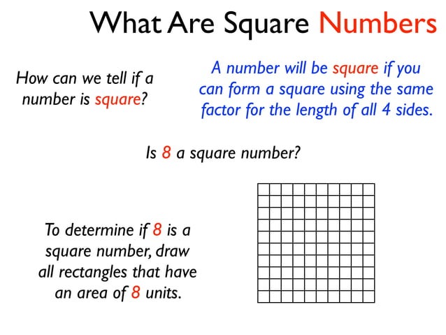 Understanding Square Numbers (Lesson 1) | PDF