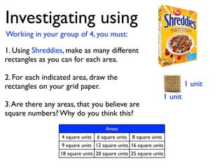Understanding Square Numbers (Lesson 1) | PDF