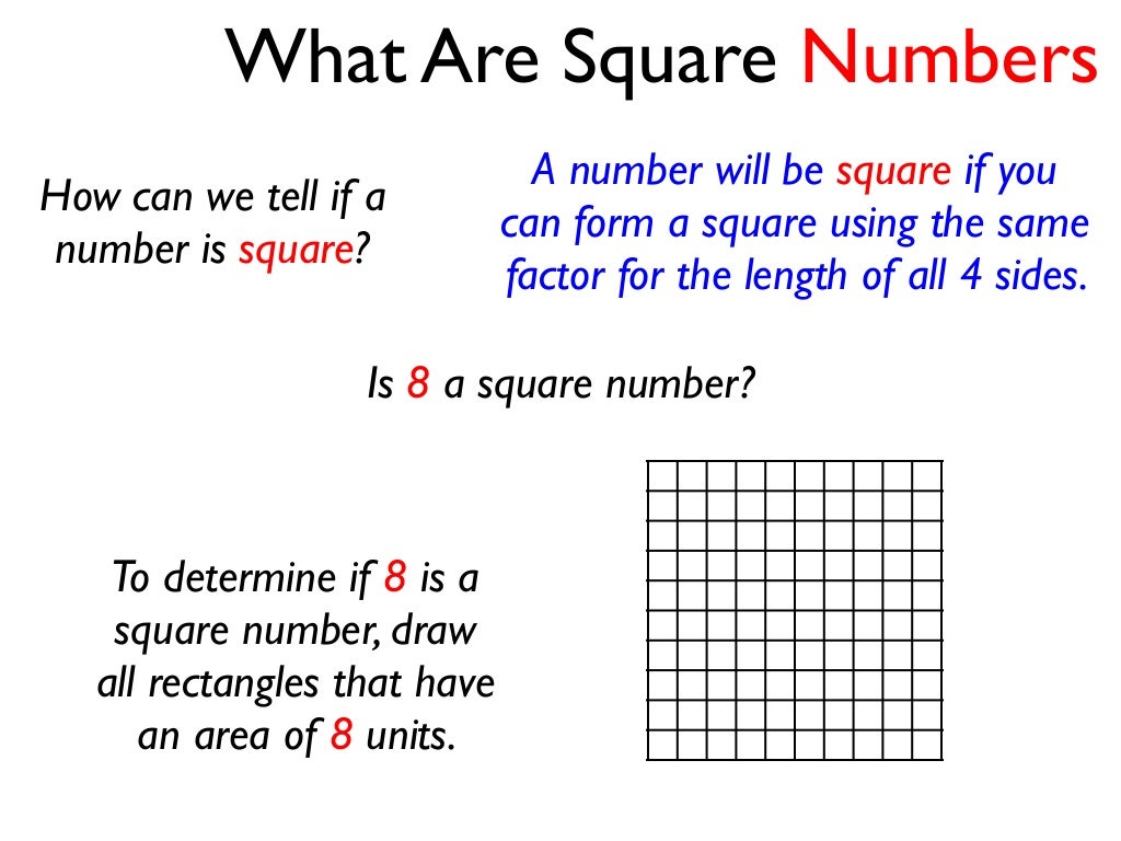 Understanding Square Numbers (Lesson 1)