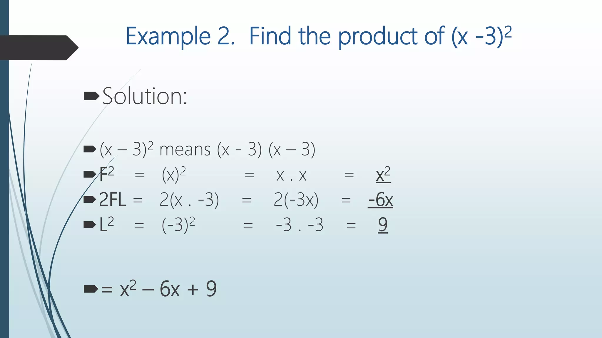 Square of a binomial | PPTX