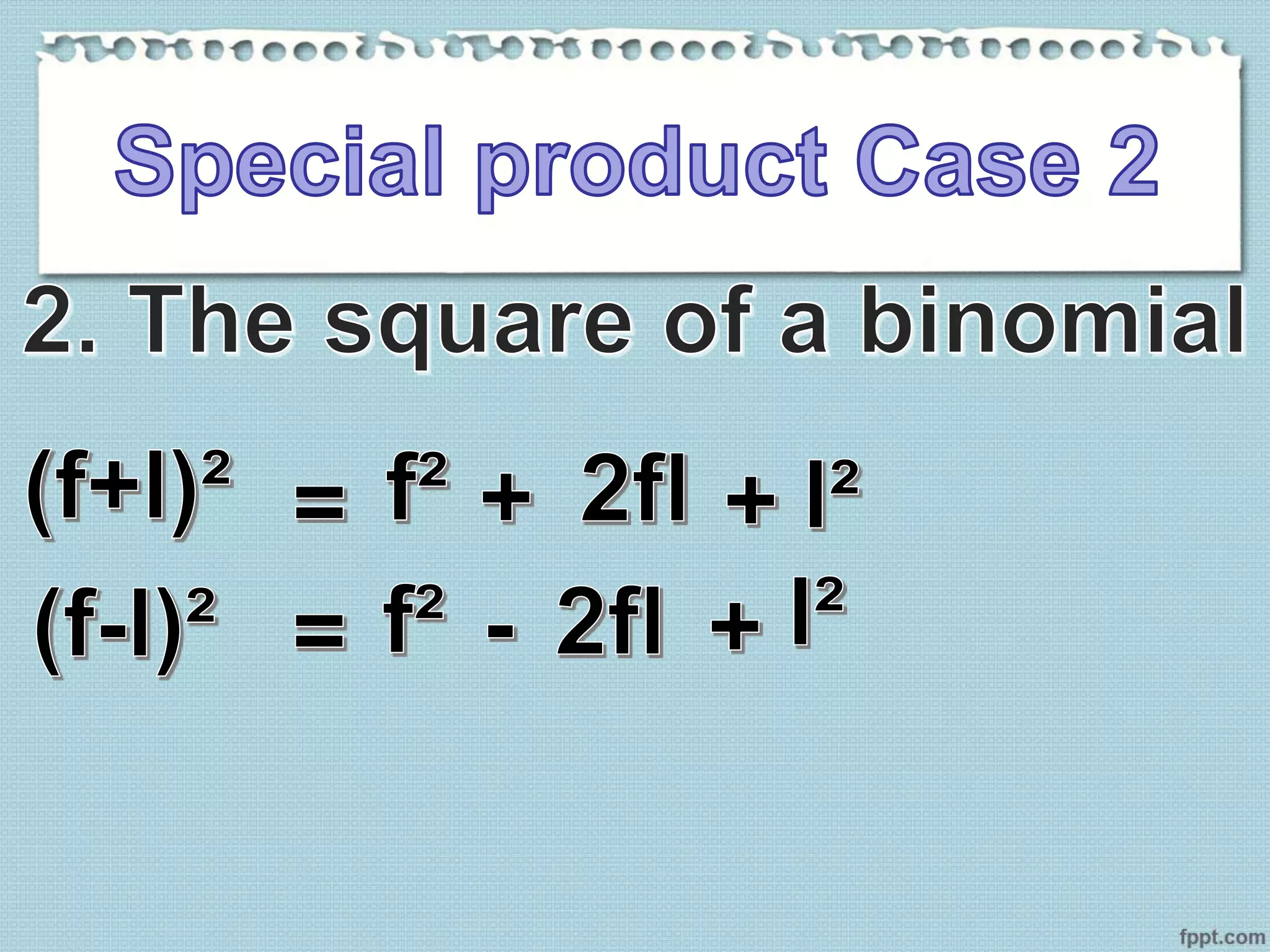 Square of binomial | PPTX