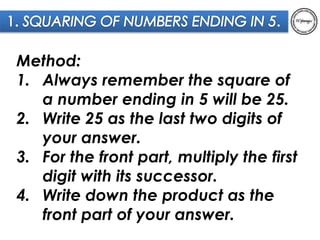 Square of Numbers that end in 5 | PPTX