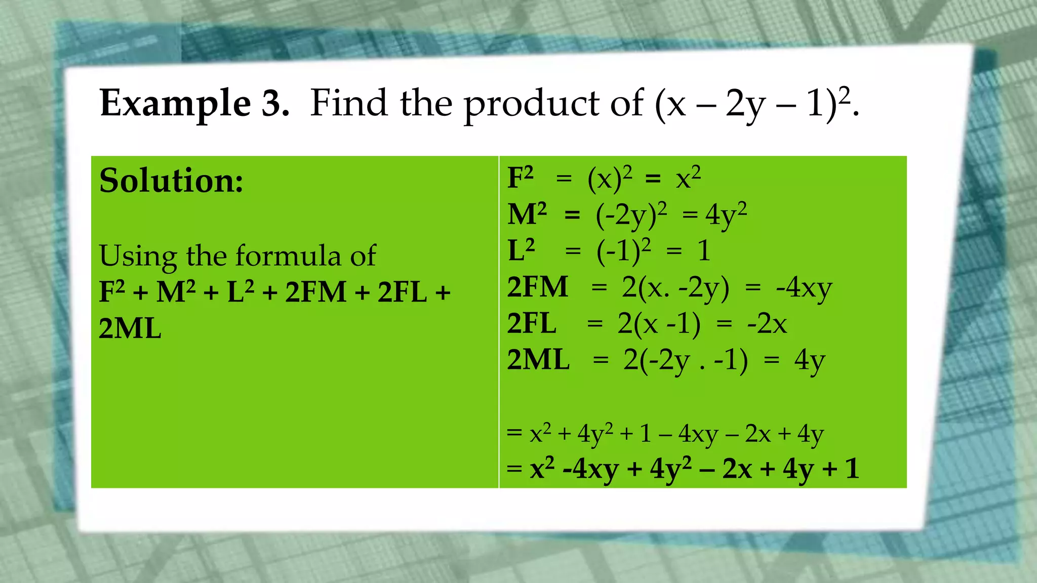 Square Of Trinomial Pptx