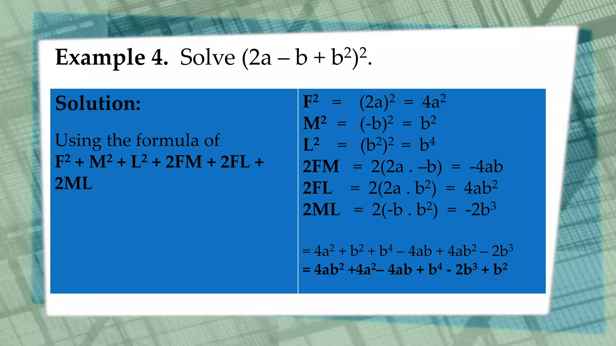 Square of trinomial | PPTX