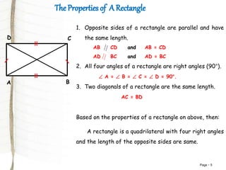 Square, rectangle, and its properties | PPTX