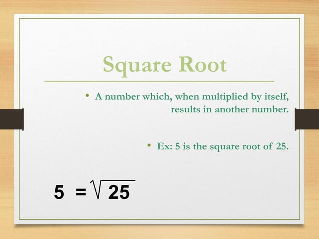 Square root | PPT | Science