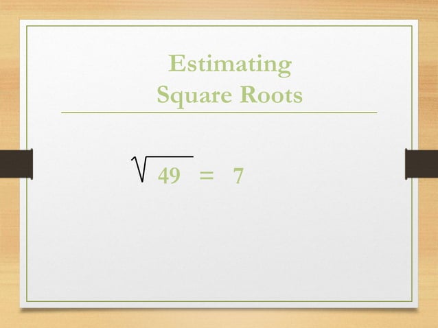 Square root | PPT | Science