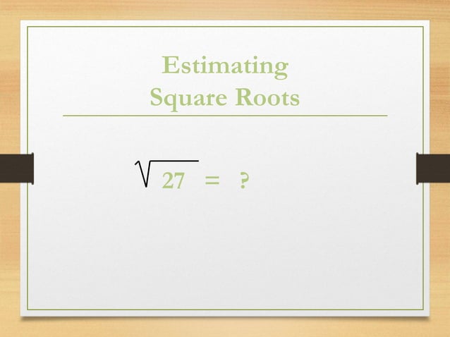 Square root | PPT | Science