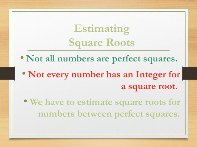 Square root | PPT | Science