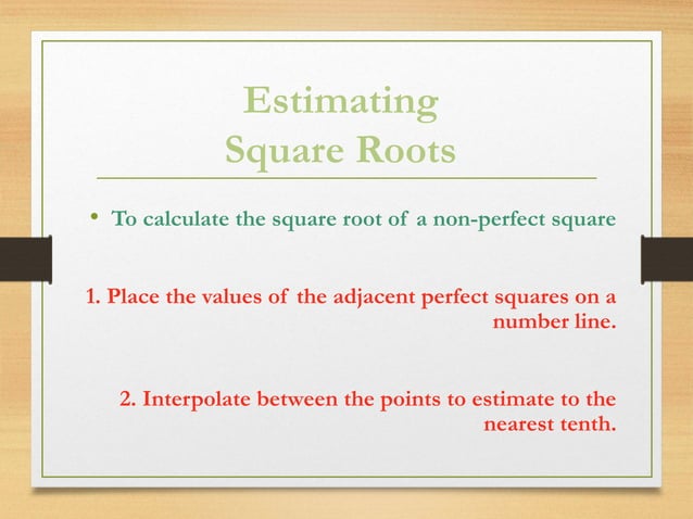Square root | PPT | Science