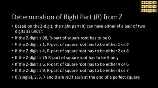 Square root calculation mentally | PPTX