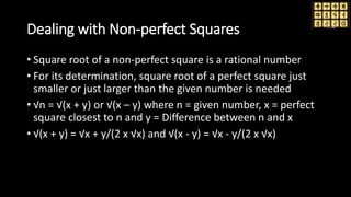 Square root calculation mentally | PPTX