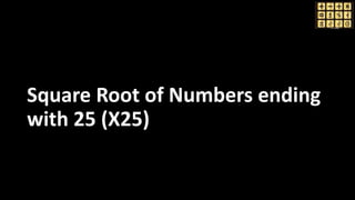 Square root calculation mentally | PPTX