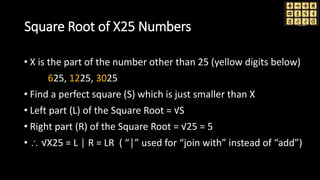 Square root calculation mentally | PPTX