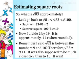 Square Root Chart 1 25