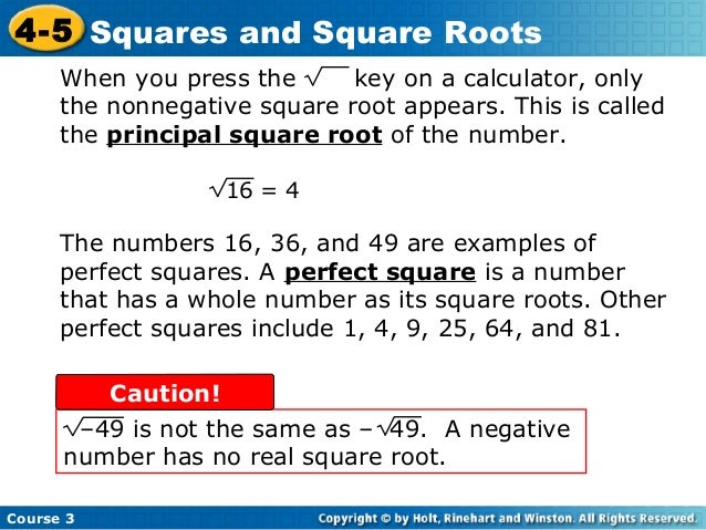 Square roots