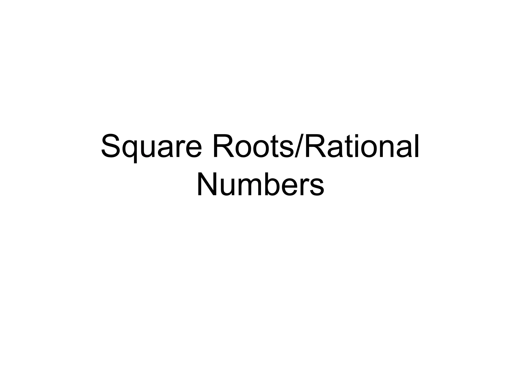 Square roots | PPT