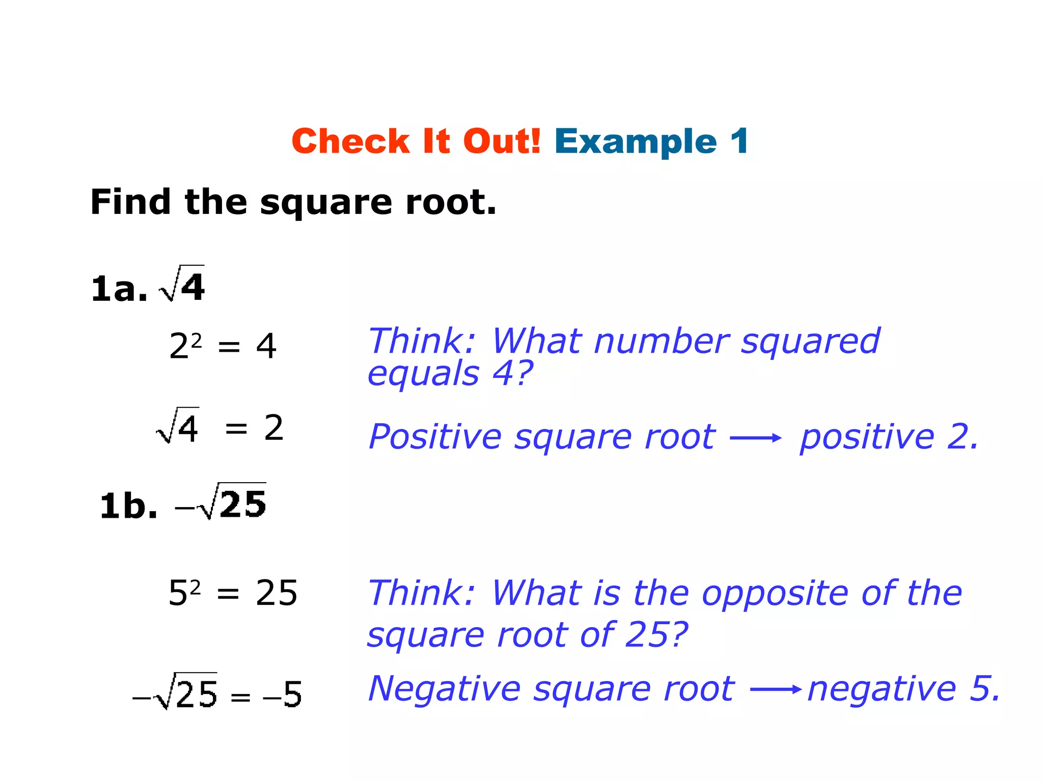 Square roots | PPT