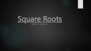 Square Roots PPT only for student easy to make. | PPT