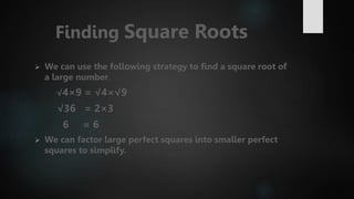 Square Roots PPT only for student easy to make. | PPT