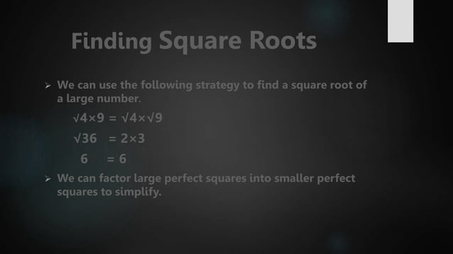 Square Roots PPT only for student easy to make. | PPT