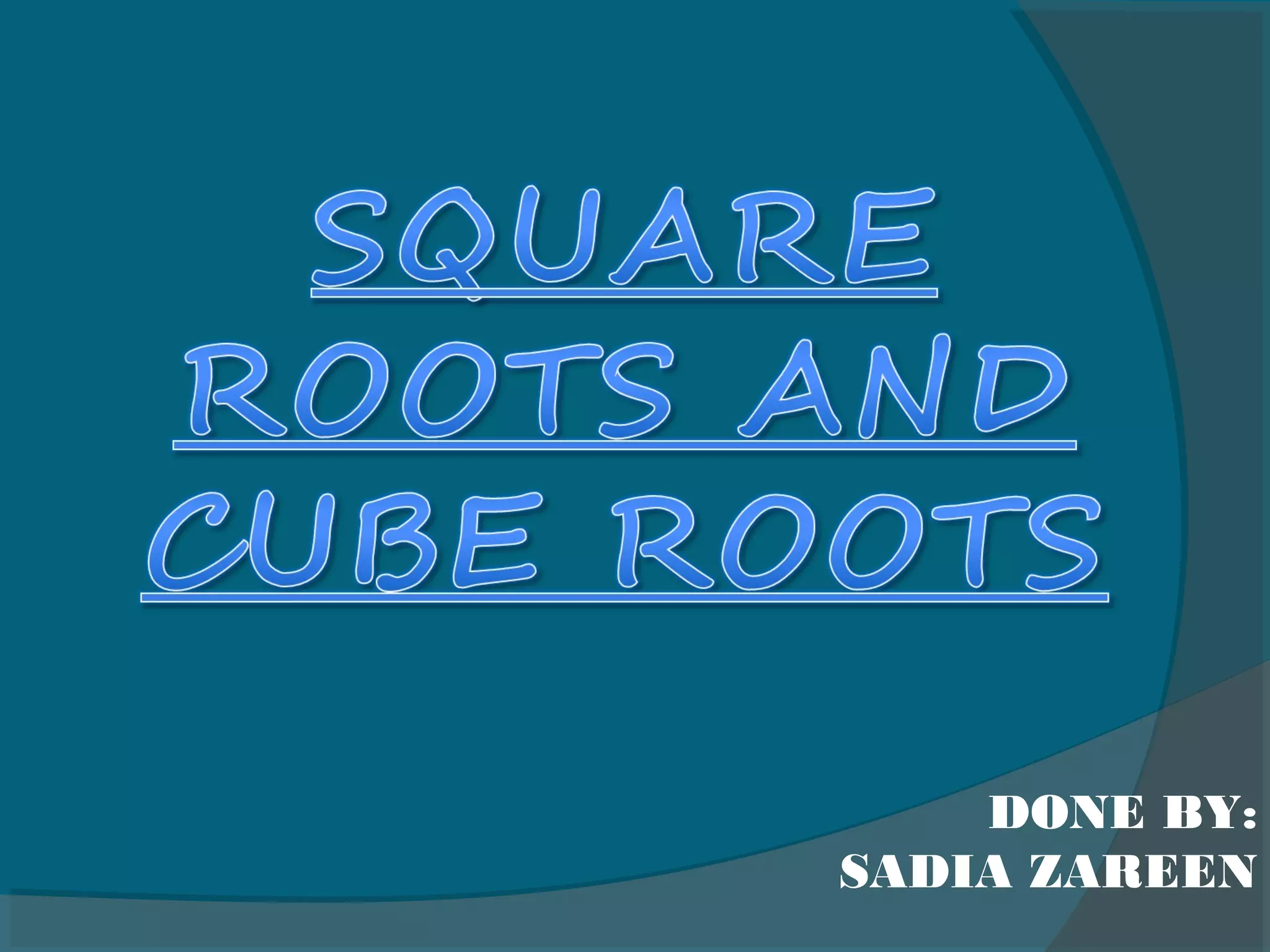 Square roots and cube roots | PPT