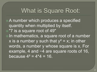 Square roots and Cube roots | PPTX
