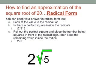 Square Roots and Cube Roots powerpoint presentation.pptx