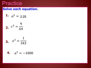 Square Roots and Cube Roots powerpoint presentation.pptx